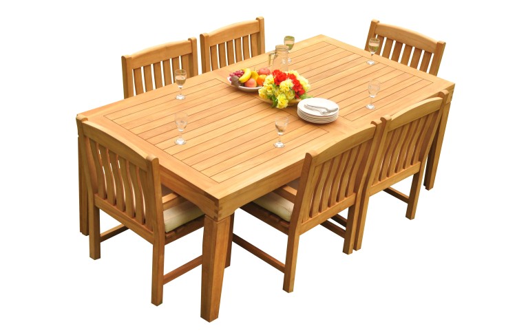 7 PC Dining Set - 86" Rectangle Table & 6 Devon Arm Chairs