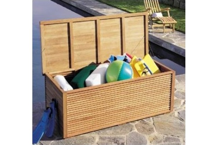 65" Teak Storage/Pool Box