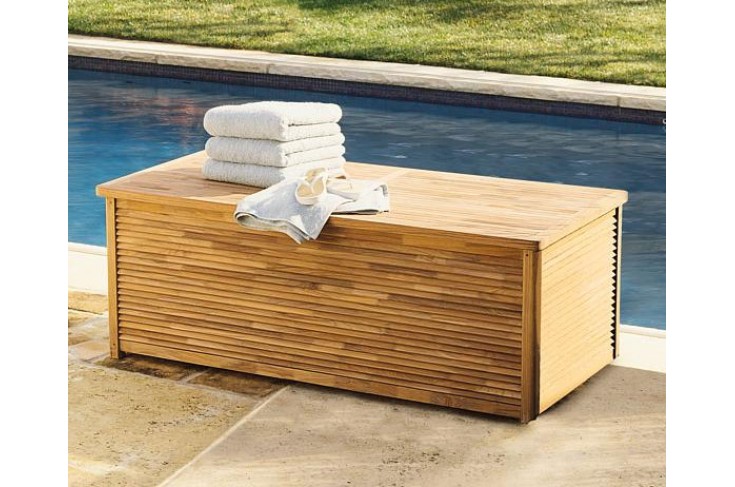 65" Teak Storage/Pool Box